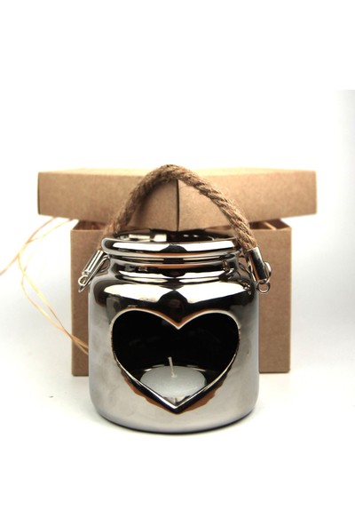 Hediye Fikri Kalp Tasarımlı Mumluk