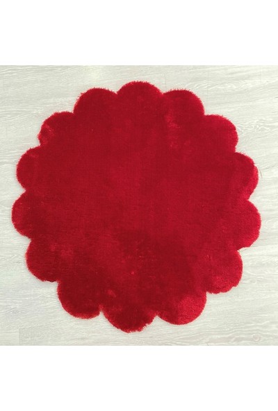 ERDEMİR HALI Kırmızı Kaymaz Taban Dekoratif Post(Peluş) Halı 100 x 100 ERDEMİR HALI Kırmızı Kaymaz Taban Dekoratif Post(Peluş) Halı 100 x 100