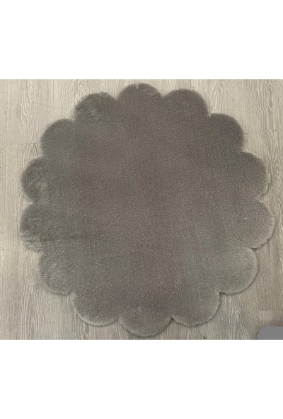 ERDEMİR HALI Gri Kaymaz Taban Dekoratif Post(Peluş) Halı 100 x 100