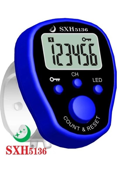 My Belizze Tuş Kilitli 5 Hafızalı Işıklı Zikirmatik Sayaç Lacivert