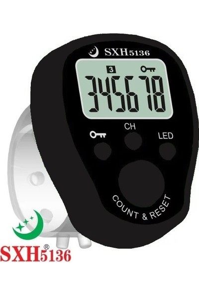 My Belizze Tuş Kilitli 5 Hafızalı Işıklı Zikirmatik Sayaç Siyah