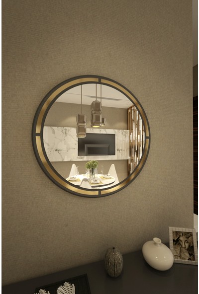 İkizlerçeyiz Armoni Dekoratif Konsol Aynası Antrasit 70CM