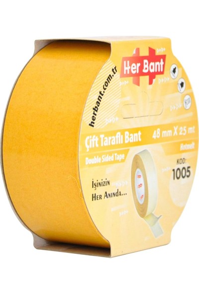Her Bant Çift Taraflı Bant 48 mm x 25 mt