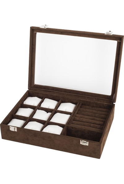 İmpala Saat + Yüzük + Kol Düğmesi + Gözlük Çok Amaçlı Takı Kutusu Ahşap Kasa Üzeri Deri Kaplama İmpala Saat + Yüzük + Kol Düğmesi + Gözlük Çok Amaçlı Takı Kutusu Ahşap Kasa Üzeri Deri Kaplama