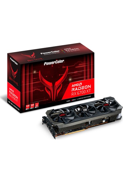 Powercolor Red Devil AMD Radeon RX 6700 XT 12GB GDDR6 PCI-Express 4.0 Ekran Kartı (Axrx 6700XT 12GBD6-3DHE/OC) Powercolor Red Devil AMD Radeon RX 6700 XT 12GB GDDR6 PCI-Express 4.0 Ekran Kartı (Axrx 6700XT 12GBD6-3DHE/OC)