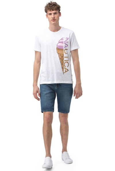 Nautıca Erkek Slim Fit Mavi Bermuda Şort 0B1502T.93F
