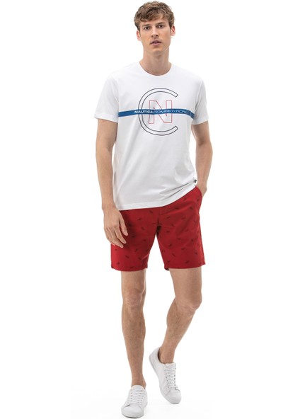 Nautıca Erkek Slım Fıt Kırmızı Bermuda Şort B01018T.6NR