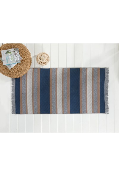 English Home Timeless Stripe Kahverengi & Lacivert 80 x 150 cm Dokuma Çift Taraflı Kilim English Home Timeless Stripe Kahverengi & Lacivert 80 x 150 cm Dokuma Çift Taraflı Kilim