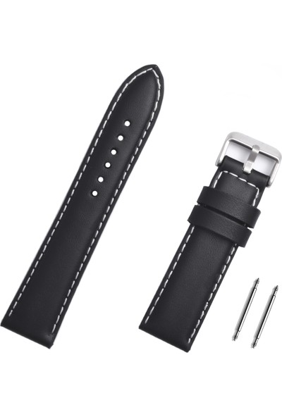 Saatse Siyah Saat Kordonu Kayış 24mm Saatse Siyah Saat Kordonu Kayış 24mm