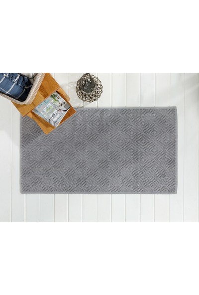 English Home Diamonds Gri 60 x 100 cm Pamuklu Kilim
