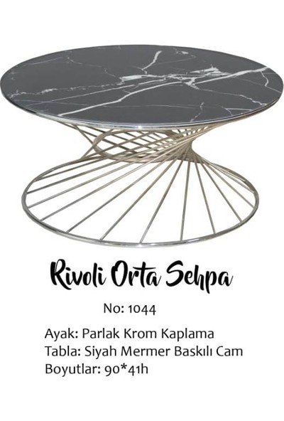 Bengi Ticaret Bengi Sehpa Orta Rivoli 1044 Siyah Mermer Tabla Krom Bengi Ticaret Bengi Sehpa Orta Rivoli 1044 Siyah Mermer Tabla Krom