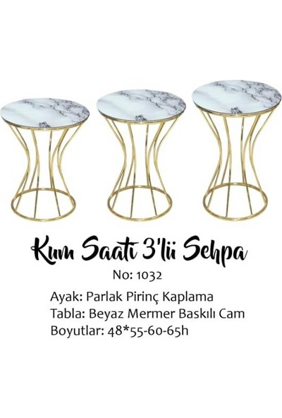 Bengi Ticaret Bengi Sehpa Zigon Kum Saati 1032 Beyaz Mermer Parlak Pirinç Gold Bengi Ticaret Bengi Sehpa Zigon Kum Saati 1032 Beyaz Mermer Parlak Pirinç Gold