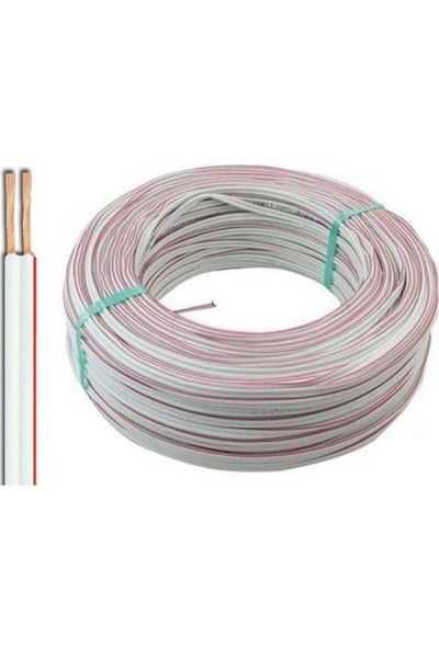 Elden Hırdavat Kordon Kablo Ses Hoparlör Elektrik Kablosu 2x0,75 100 Metre Elden Hırdavat Kordon Kablo Ses Hoparlör Elektrik Kablosu 2x0,75 100 Metre
