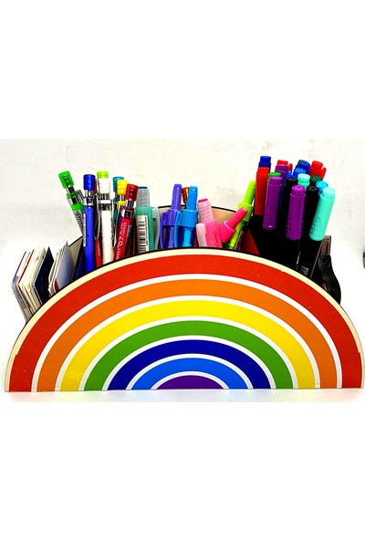 Notpa Ahşap Gökkuşağı Çocuklar Için Masaüstü Kalemlik Kalem Kutusu Organizer Gökkuşağı Ahşap Notpa Ahşap Gökkuşağı Çocuklar Için Masaüstü Kalemlik Kalem Kutusu Organizer Gökkuşağı Ahşap