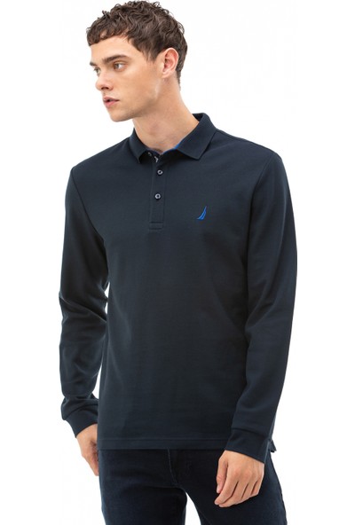 Nautica Uzun Kollu Düz Lacivert Erkek Polo K43351T.4NV