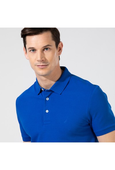 Nautica Erkek Mavi Slim Fit Polo K15652T.4C9