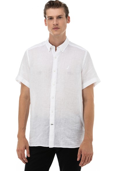 Nautıca Erkek Classic Fit Beyaz Kısa Kollu Gömlek W01900T.1BW