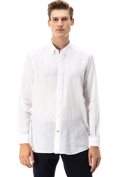 Nautıca Erkek Classic Fit Beyaz Gömlek W01901T.1BW