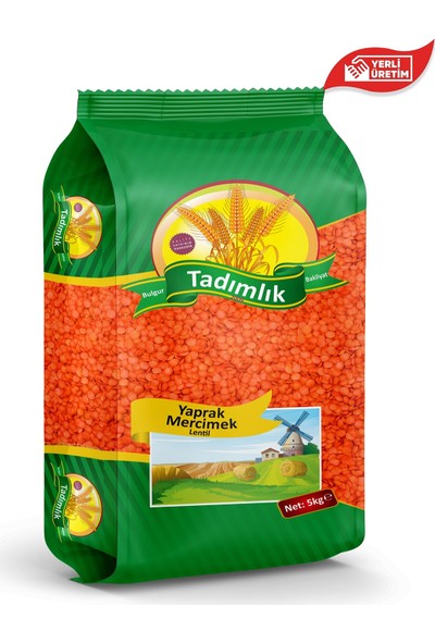 Tadımlık Yerli Kırmızı Yaprak Mercimek 5 Kg Tadımlık Yerli Kırmızı Yaprak Mercimek 5 Kg