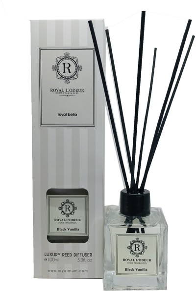 Royal Mum Vanilya Black Naturel Oda Ortam Kokusu - 100 ml - 45 Gün 50 mt Kare Alan Etkili