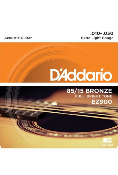 D'addario EZ900 - Extra Light 010-050 Takım Tel Akustik Gitar Teli D'addario EZ900 - Extra Light 010-050 Takım Tel Akustik Gitar Teli