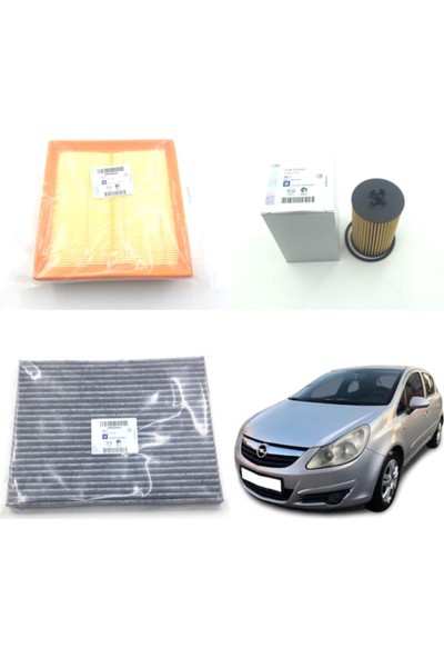 Gm Opel Corsa D 1.2 - 1.4 16V (2010 - 2014) Filtre Bakım Seti Gm Opel Corsa D 1.2 - 1.4 16V (2010 - 2014) Filtre Bakım Seti