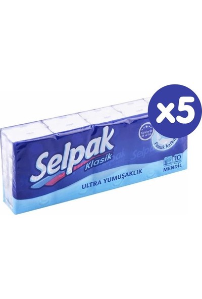 Selpak Klasik Cep Mendili 10'lu x 5