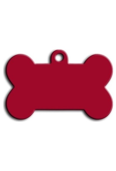 Pet Tag Art Küçük Kemik Kedi Köpek Künyesi Kırmızı