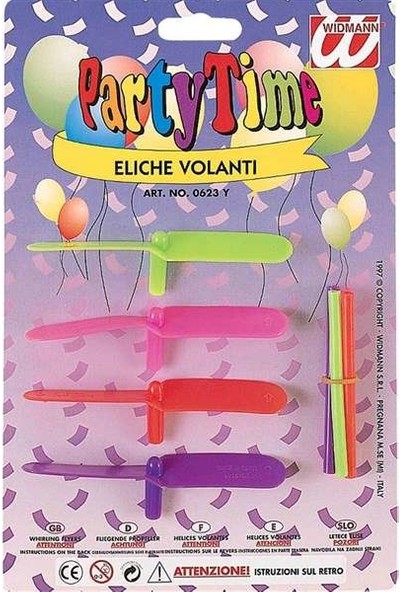 Parti Dünyası Renkli Fırıldak 4 Lü Paketlerde