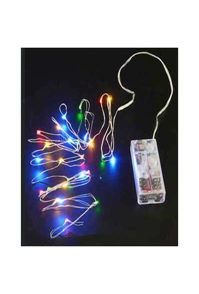 Parti Dünyası Renkli Led Işık Damla Pilli 3 Metre Parti Dünyası Renkli Led Işık Damla Pilli 3 Metre