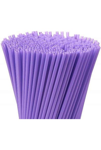 Parti Dünyası Mor Renk Pipet 100 Adet