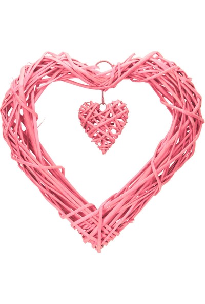 Parti Dünyası Kalp Hasır Sarkıt Pembe Süs 35 cm Parti Dünyası Kalp Hasır Sarkıt Pembe Süs 35 cm