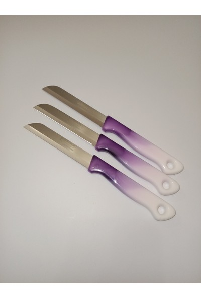 Solingen Bıçak 3'lü Set Mor Ebruli Desen