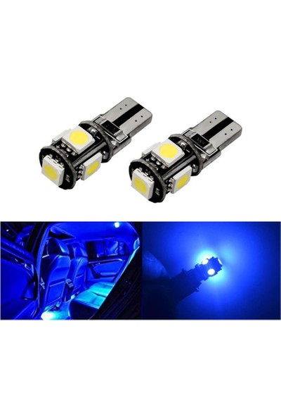 Tvet 12V T10 5 Smd Çakar Ampul Mavi T39807 Tvet 12V T10 5 Smd Çakar Ampul Mavi T39807