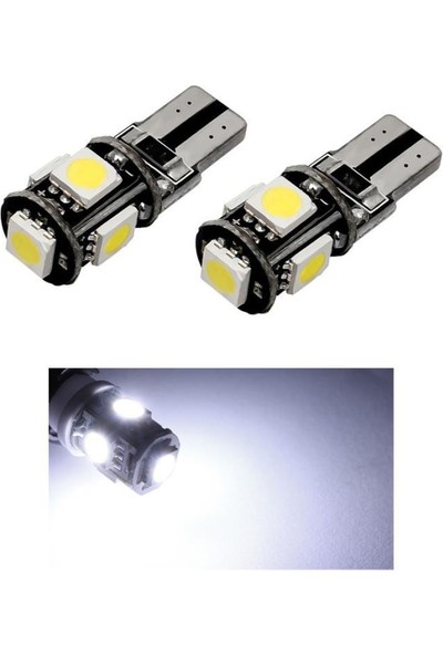 Tvet 12V T10 5 Smd Çakar Ampul Beyaz T39806 Tvet 12V T10 5 Smd Çakar Ampul Beyaz T39806
