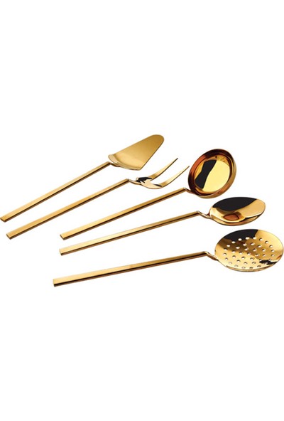 Sıla Elit 5 Parça Çelik Servis Takımı Gold