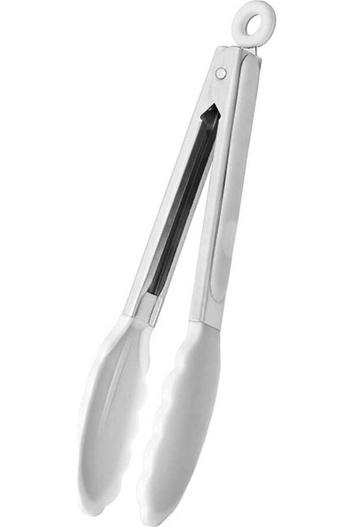 Kosova SLK-257 Metal Saplı Silikon Maşa Krem