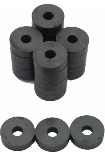 Hellove Yuvarlak Mıknatıs 30'lu Mini Mıknatıs 1.5 cm Kömür Halka Mıknatıs