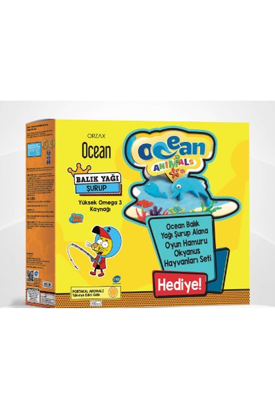 Ocean Balık Yağı Şurubu + Oyun Hamuru Okyanus Hayvanları Seti Ocean Balık Yağı Şurubu + Oyun Hamuru Okyanus Hayvanları Seti