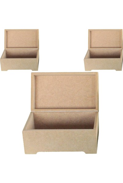 Joy And Toys 16X9,5X8CM(3ADET) Dikdörtgen Ahşap Boyanabilir Sandık Kutu Joy And Toys 16X9,5X8CM(3ADET) Dikdörtgen Ahşap Boyanabilir Sandık Kutu