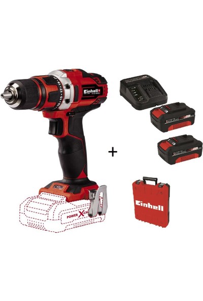 Einhell Te-Cd 18/40 Li (2x4 Ah Starter Kit) 18 V Akülü Matkap Vidalama Çantalı Einhell Te-Cd 18/40 Li (2x4 Ah Starter Kit) 18 V Akülü Matkap Vidalama Çantalı