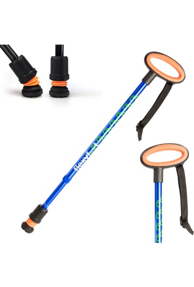Flexyfoot Oval Başlı Baston Mavi Renk