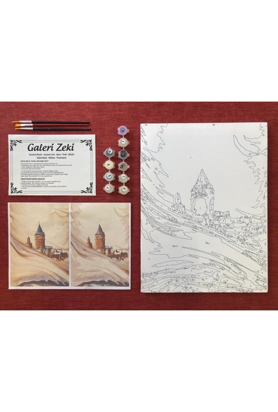 Galeri Zeki Galata Kulesi Hobi Amaçlı Numaralı Tuval Boyama Seti 30 x 40 cm Galeri Zeki Galata Kulesi Hobi Amaçlı Numaralı Tuval Boyama Seti 30 x 40 cm