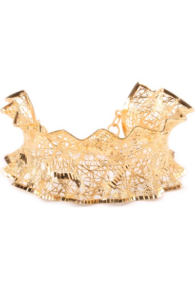 Cebeci Işlemeli Kenarları Dalgalı Bilezik Cebeci Işlemeli Kenarları Dalgalı Bilezik