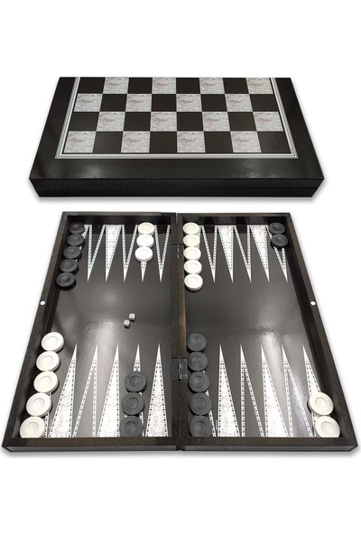 VegaGiftShop Kaplama Ahşap Tavla Takımı