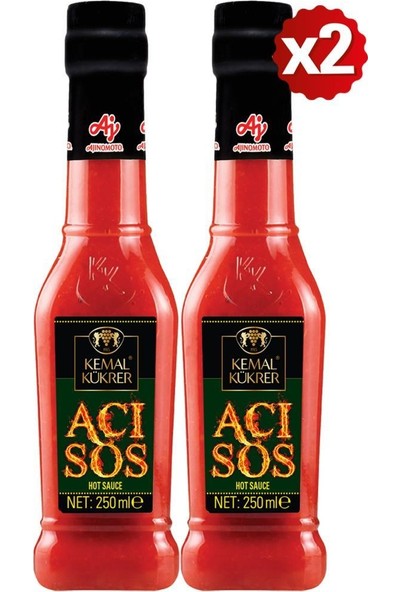Kemal Kükrer Cam Acı Sos 250 ml x 2 Kemal Kükrer Cam Acı Sos 250 ml x 2