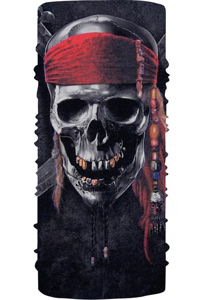 Knmaster Pirate Buff Boyun Bandana Boyunluk Maske- Motorcu Maskesi- Baf- Yüz Buff