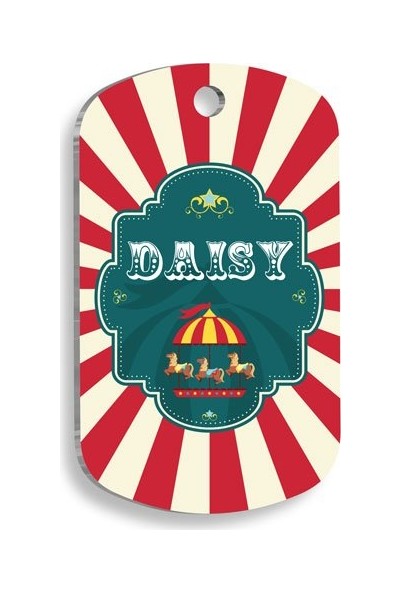 Pet Tag Art Sirk Desenli Kedi ve Köpek Künyesi