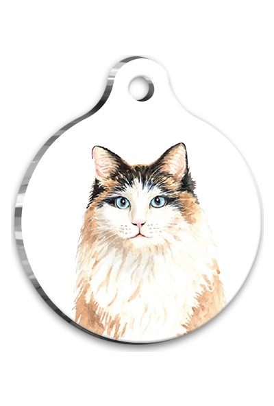 PetTagArt Suluboya 2 Yuvarlak Kedi Künyesi PetTagArt Suluboya 2 Yuvarlak Kedi Künyesi