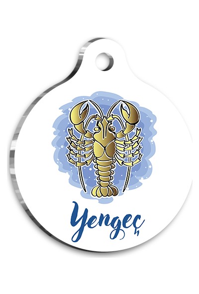 PetTagArt Yengeç Burcu Kedi Köpek Künyesi PetTagArt Yengeç Burcu Kedi Köpek Künyesi